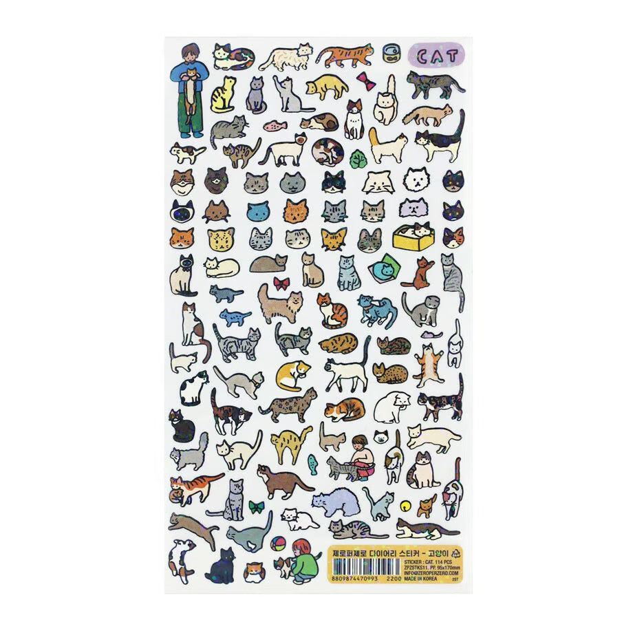 BELI Sticker ZERO PER ZERO DIARY STICKER CAT