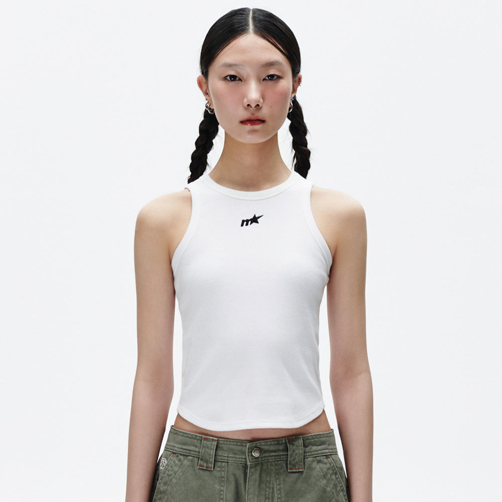 BELI Sleeveless MAHAGRID M STAR TANK TOP WHITE